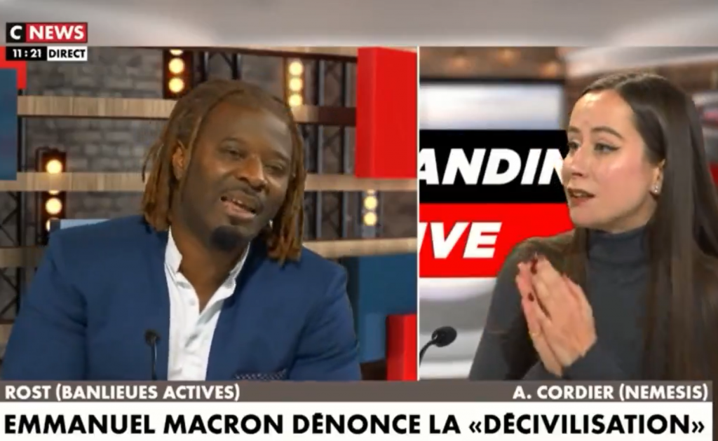 Rost accuse Alice Cordier du collectif Némésis de mensonge quand elle ...