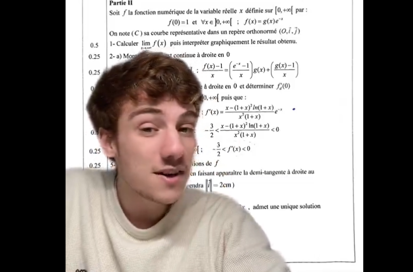 Un internaute résidant au Maroc compare le niveau du sujet de maths du ...