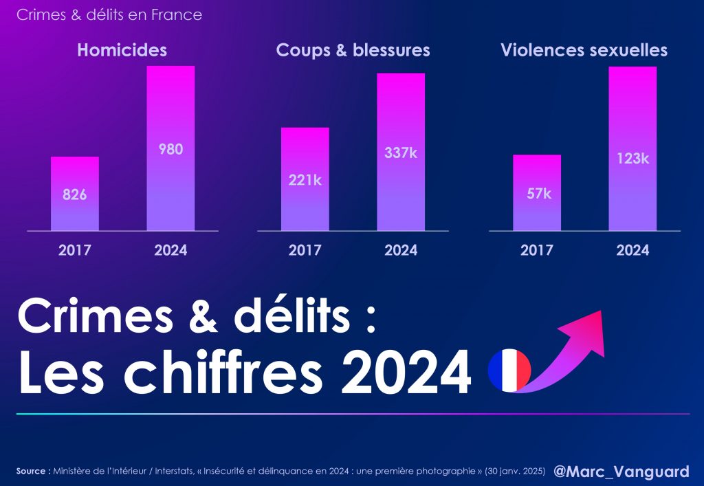 Insécurité en France : bilan 2024 des crimes et délits - Fdesouche