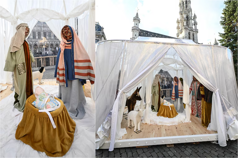 Personnages de chiffon et sans visages pour l'inclusivité : la crèche ...